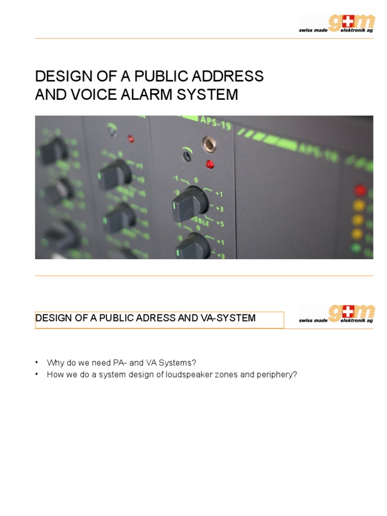 PA System Design and Layout Guide | PDF | Signal To Noise Ratio ...