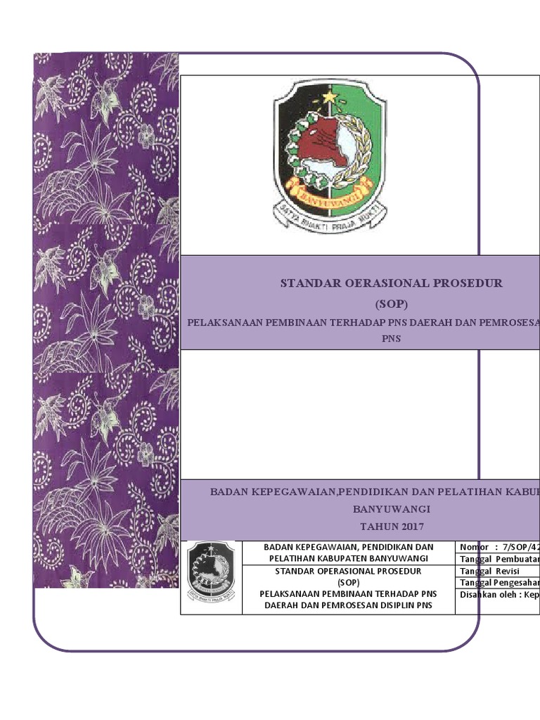SOP Pembinaan dan Disiplin PNS Banyuwangi | PDF