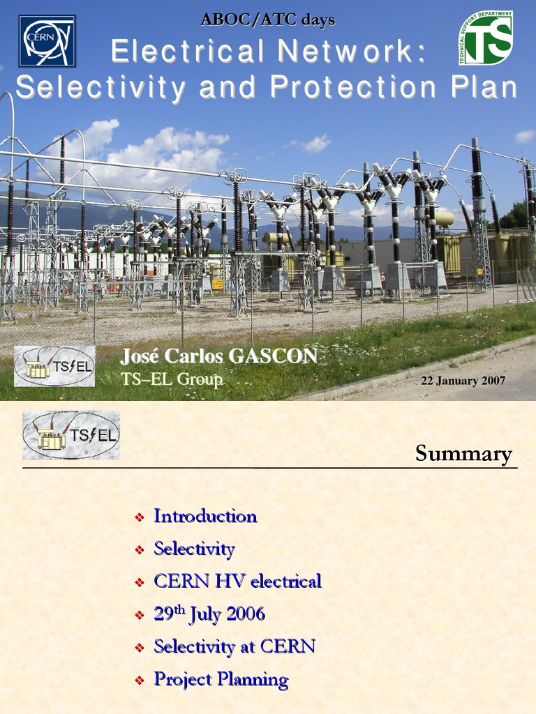 Electrical Network: Selectivity and Protection Plan | PDF | Relay ...