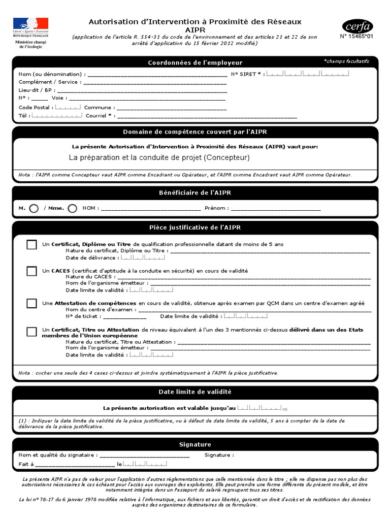 Cerfa 15465-01 | PDF | Business