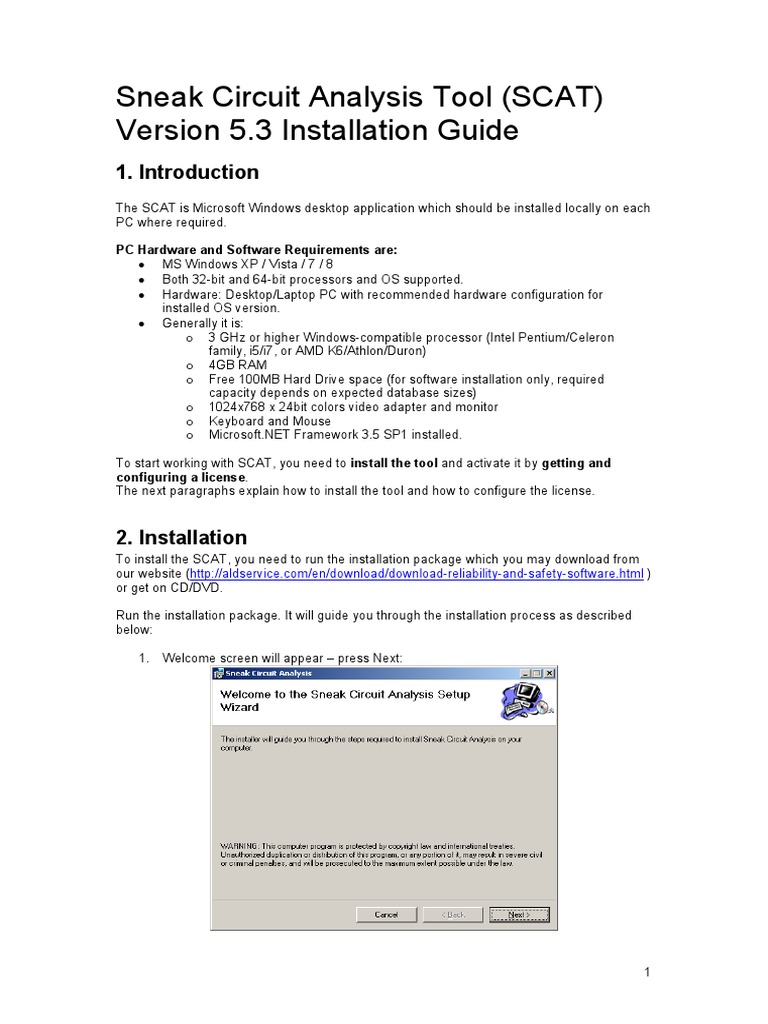 Sneak Circuit Analysis Tool (SCAT) Version 5.3 Installation Guide | PDF ...
