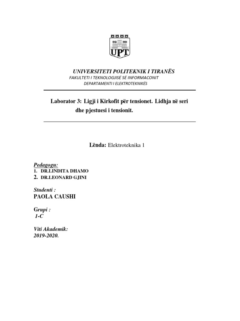 Universiteti Politeknik I Tiranës | PDF