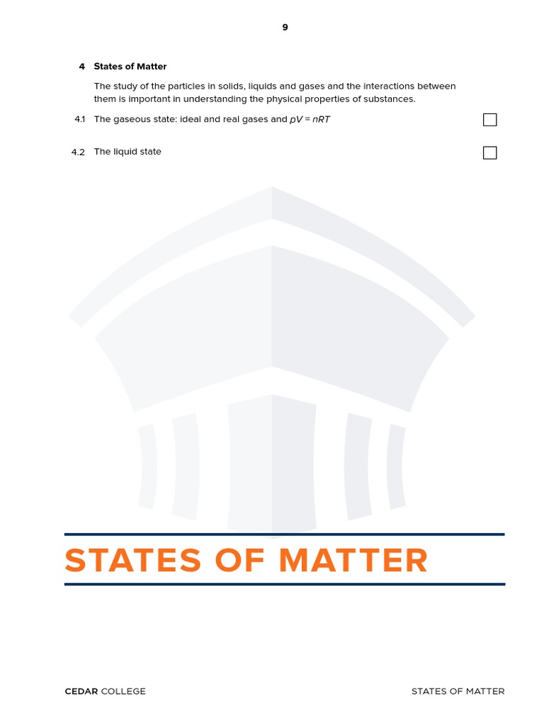 States of Matter Notes | PDF | Gases | Temperature