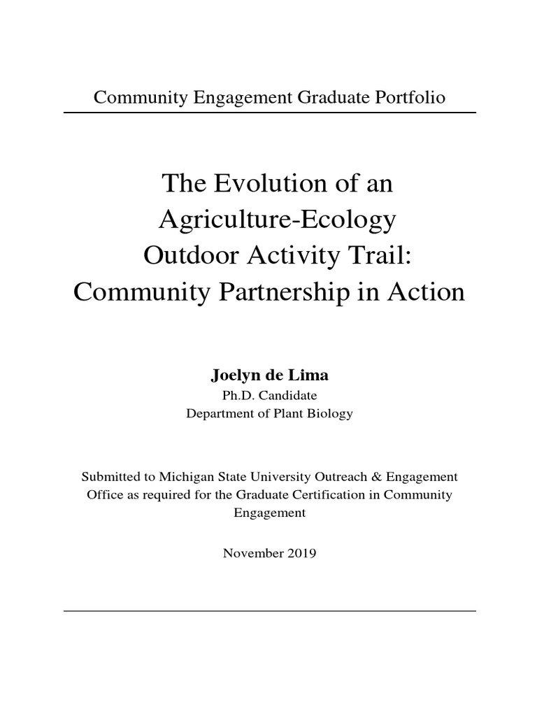 Joelyn de Lima Community Engagement Portfolio | PDF | Action Research ...