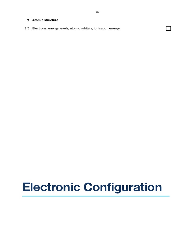 Alt AS CHM 02 Electronic Configuration Notes | PDF | Proton | Neutron