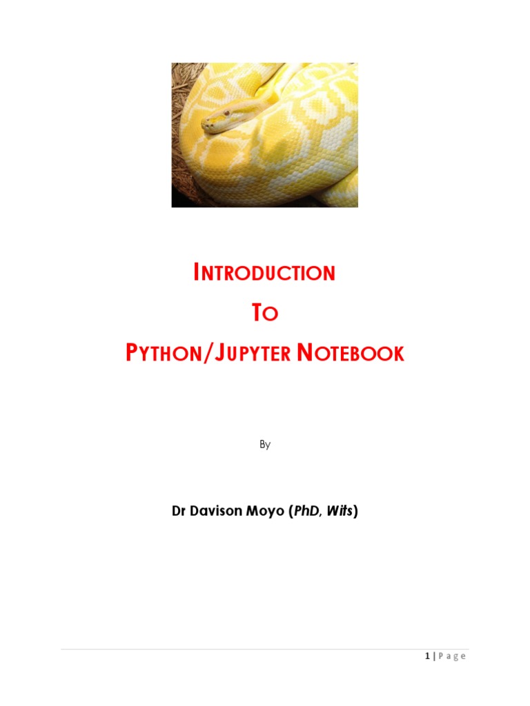 Handout 1 - Introduction To Setting Up Python | Download Free PDF ...