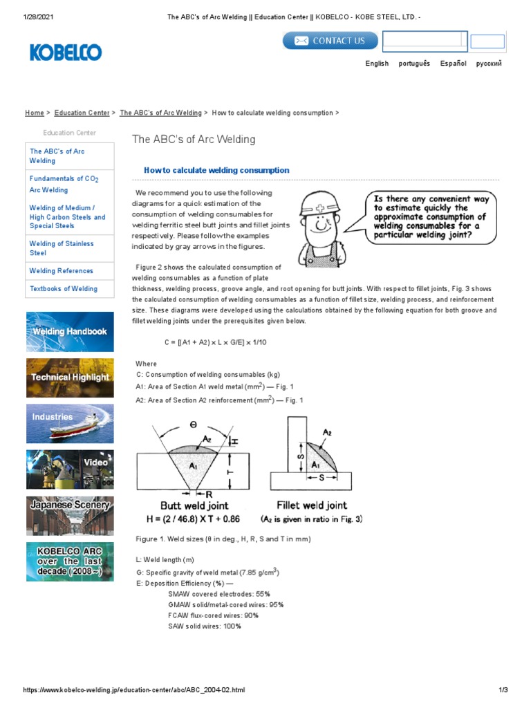Arc Welding - Calculator Chart | PDF | Welding | Construction