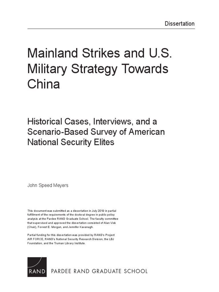 Rand RGSD430 | PDF | Military Strategy | People's Liberation Army