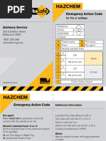 Hazchem Code PDF | PDF | Dangerous Goods | Hazards