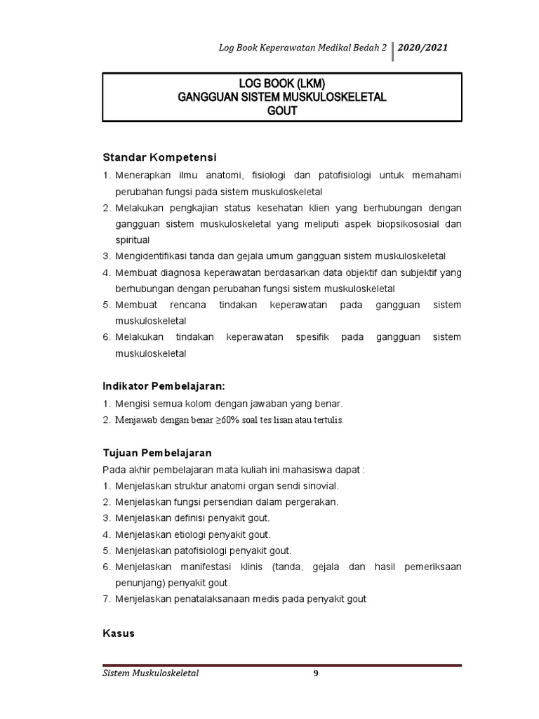 02-Log Book (LKM) Gout (Dian Ayu Ningsih Ismi, 1914301009) | PDF ...