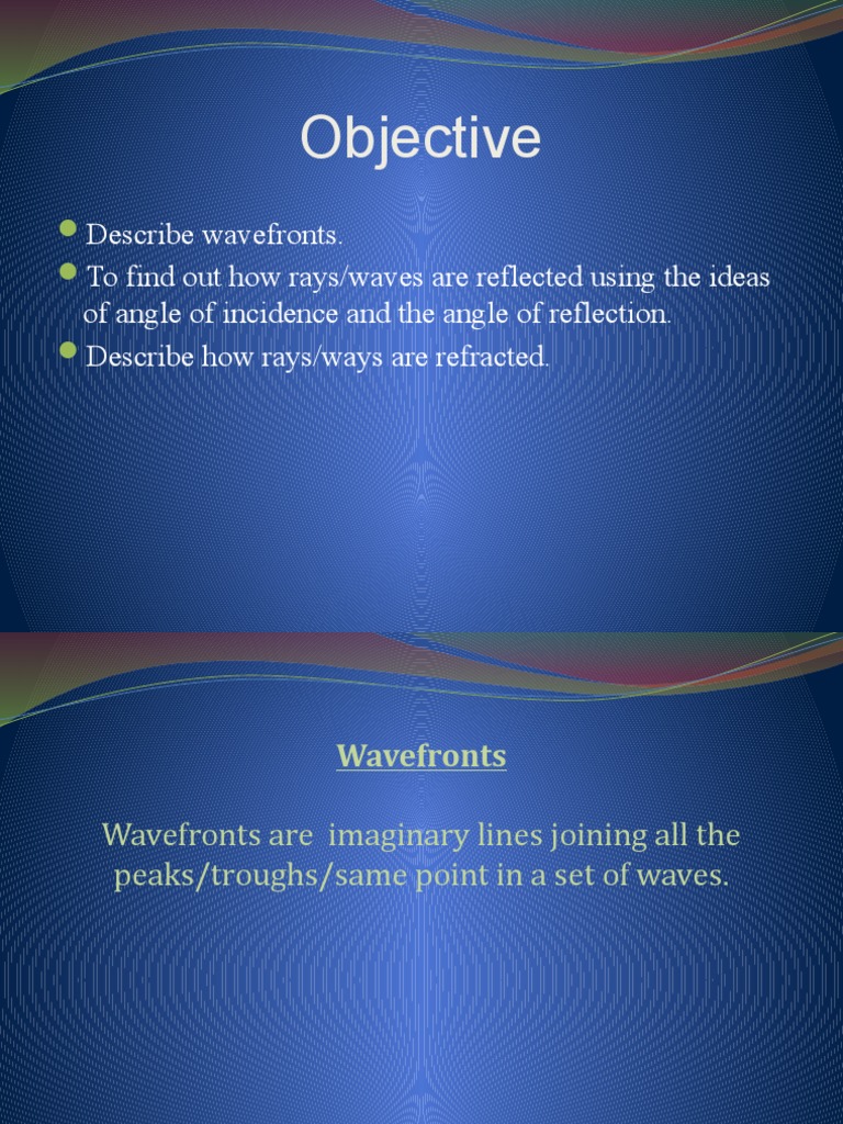 Lesson 2 (Reflection & Refraction of Waves) | PDF | Refraction ...