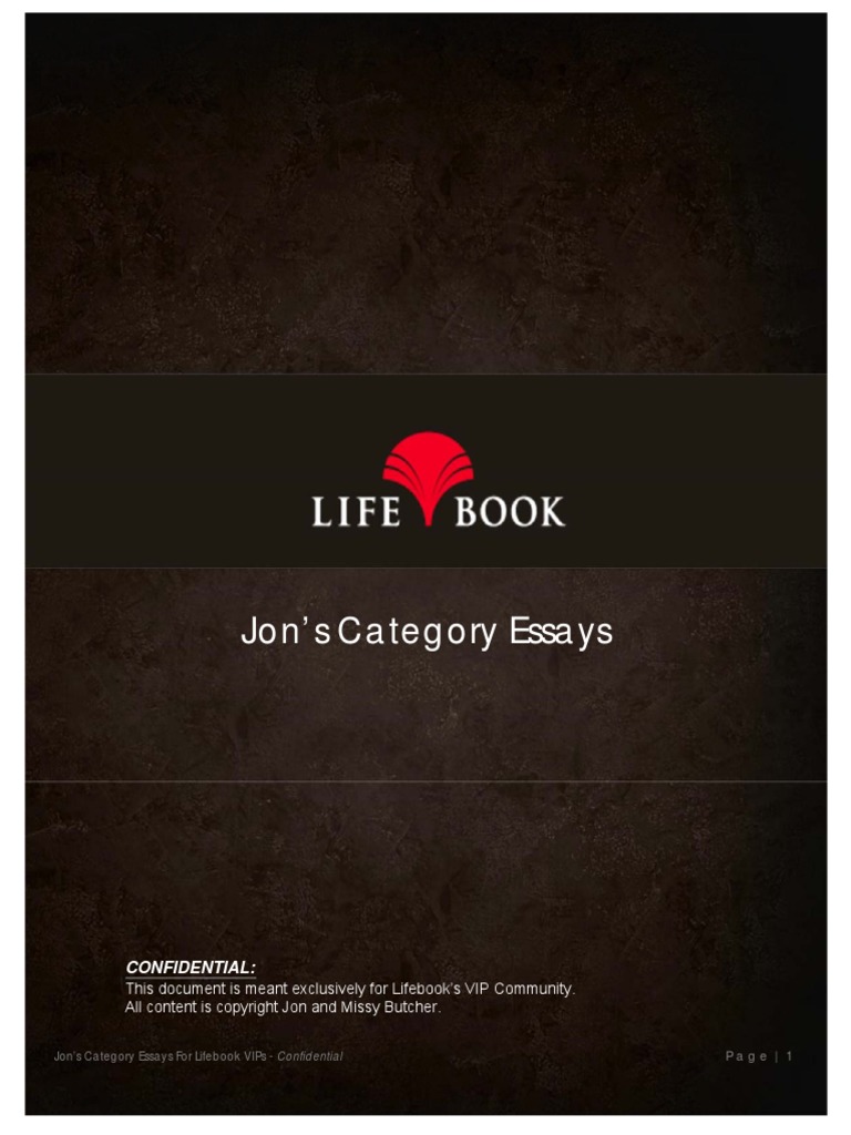 Lifebook Jon and Missy Butcher's Essays (PDFDrive) | PDF | Meaning Of ...