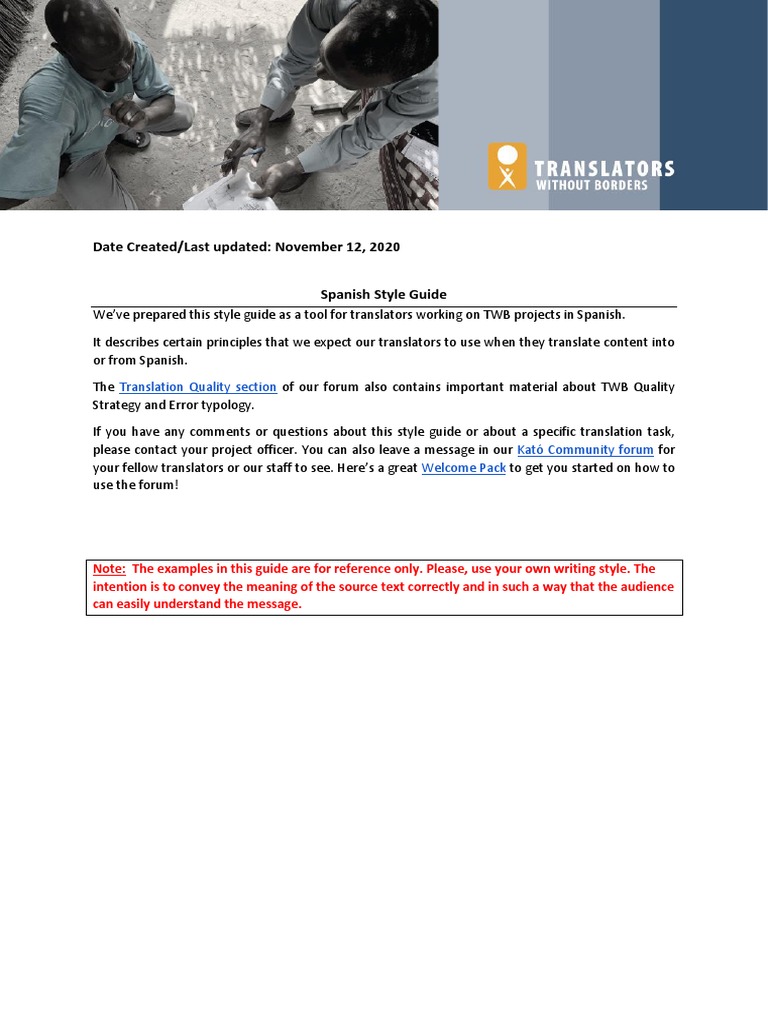 Style Guide - Spanish | PDF | Quotation Mark | Translations