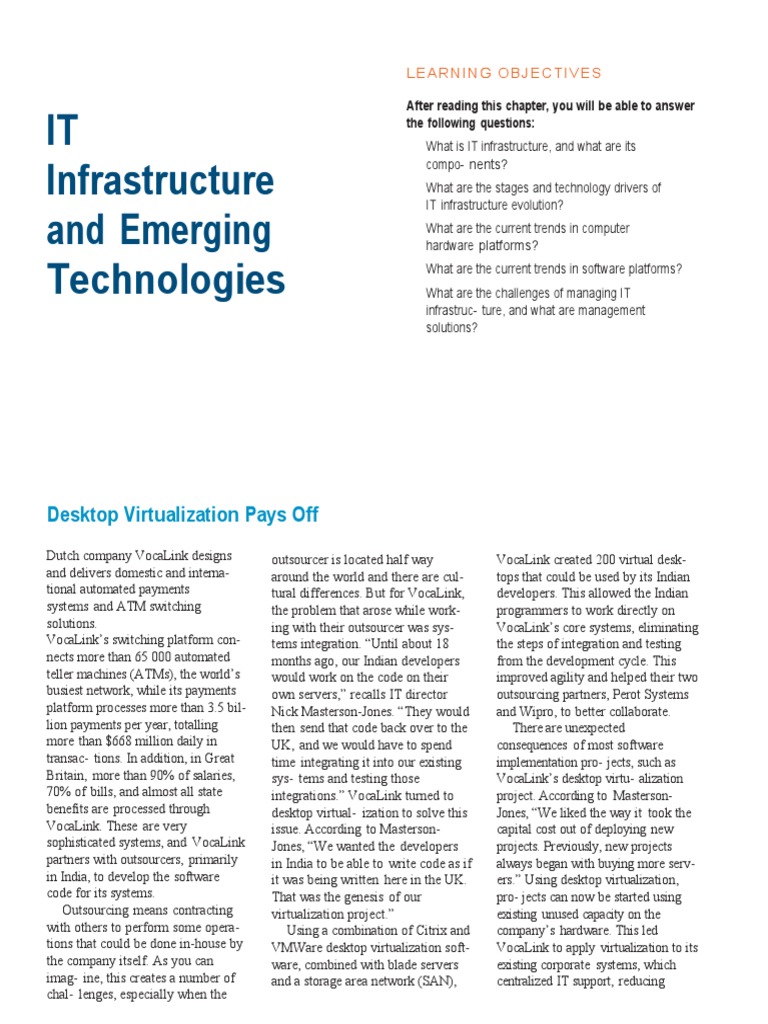 IT Infrastructure & Emerging | PDF | Virtualization | Outsourcing