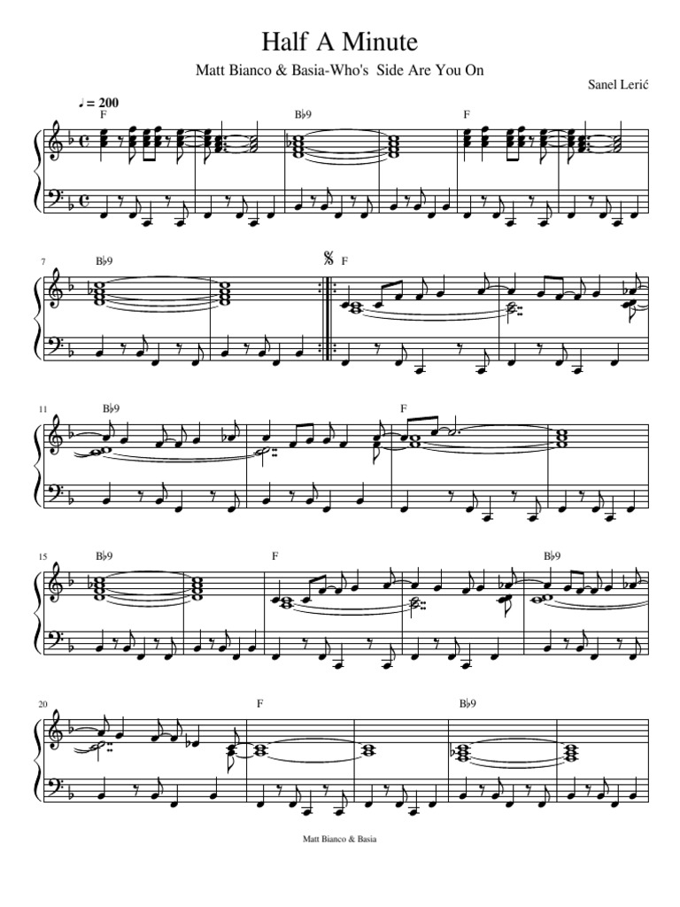 Half A Minute: Matt Bianco & Basia-Who's Side Are You On | Download ...