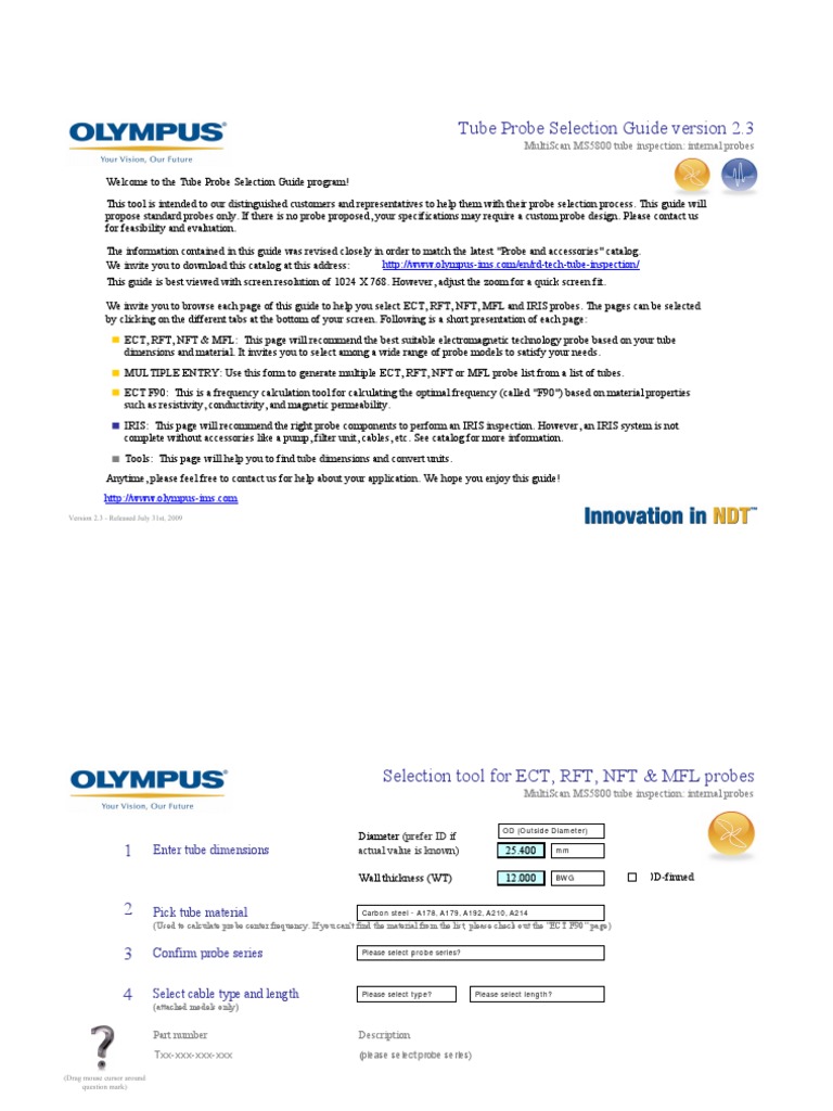 Tube Probe Selection Guide | PDF | Nature