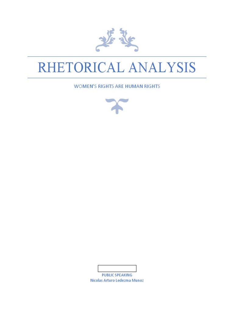Rhetorical Analysis of Clinton's Speech | PDF | Hillary Clinton ...