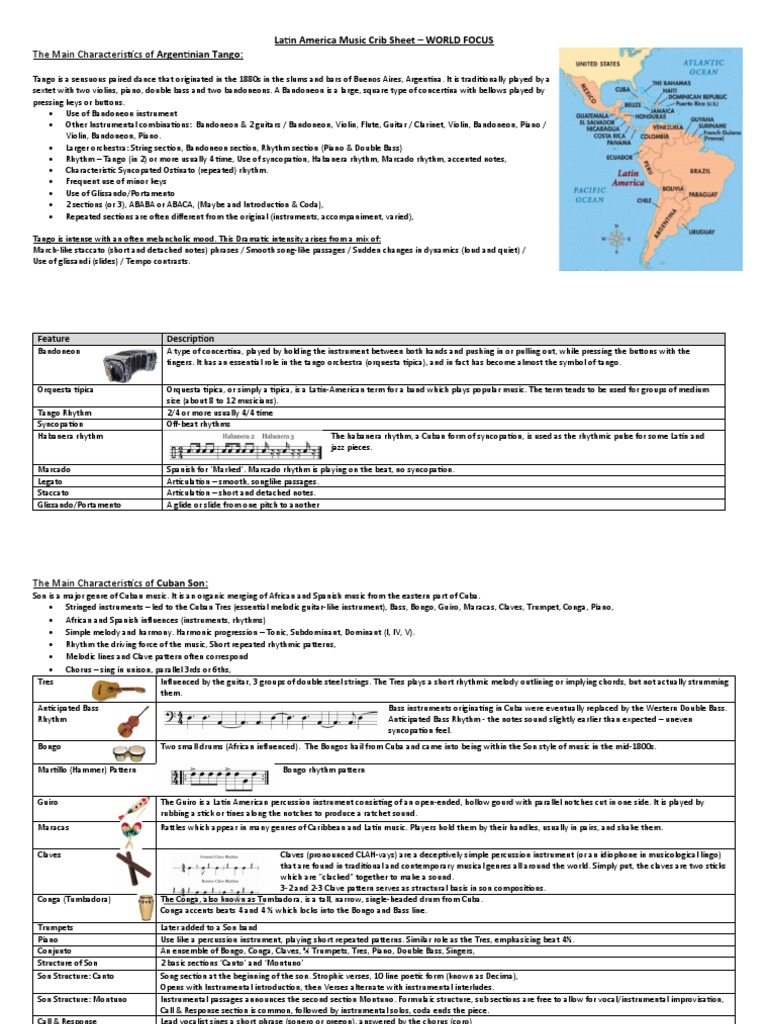 Latin American Music: Tango & Son Guide | PDF | Musical Notation ...