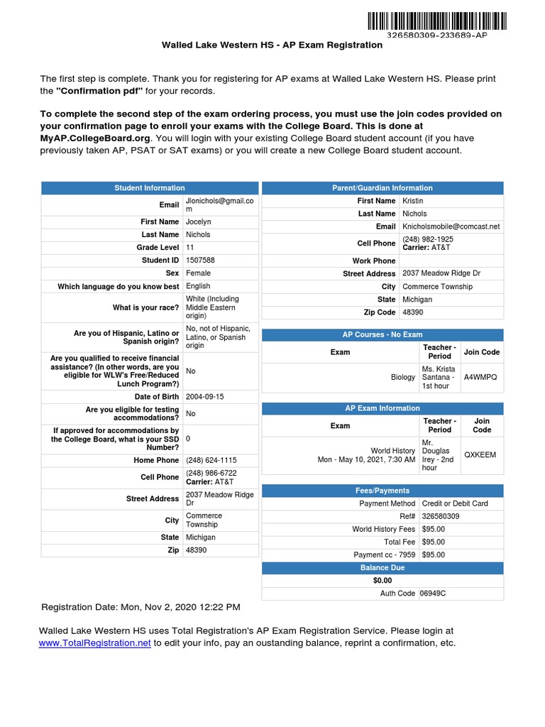 AP Test Info 2020-2021 | PDF | Test/Examination