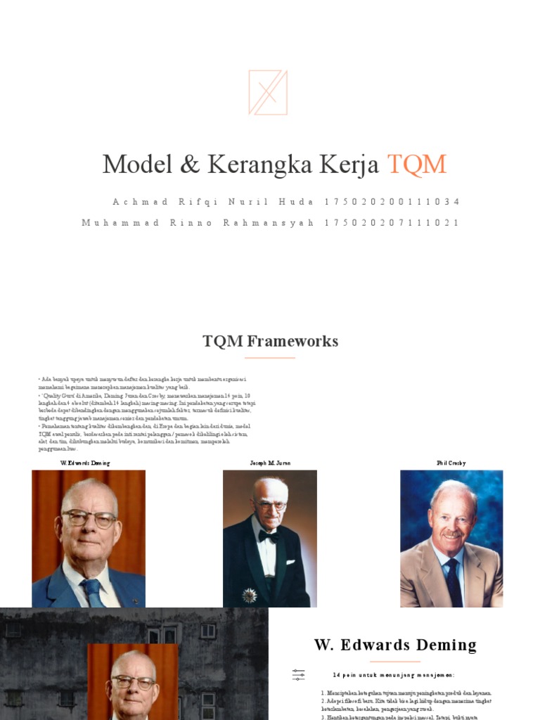 Chapter 2 - Model & Kerangka Kerja TQM | PDF
