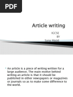 How To Write An Email For The IGCSE ESL Exam | PDF