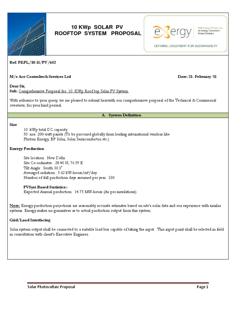 10KWp Solar Rooftop System | PDF | Photovoltaic System | Photovoltaics