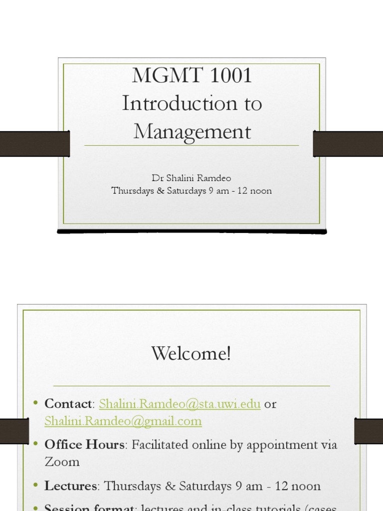 Intro to Management: Course Overview | PDF | Human Nature | Business