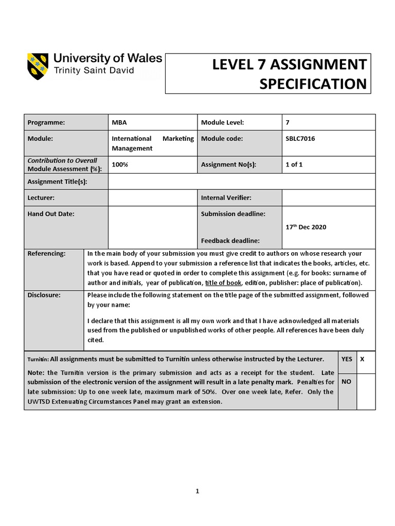 UWTSD Harvard Referencing in MBA Assignment | PDF | Market (Economics ...