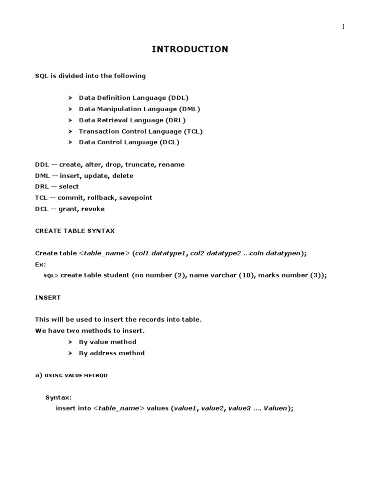 SQL PLSQL For Beginners | PDF | Data Management | Exponentiation