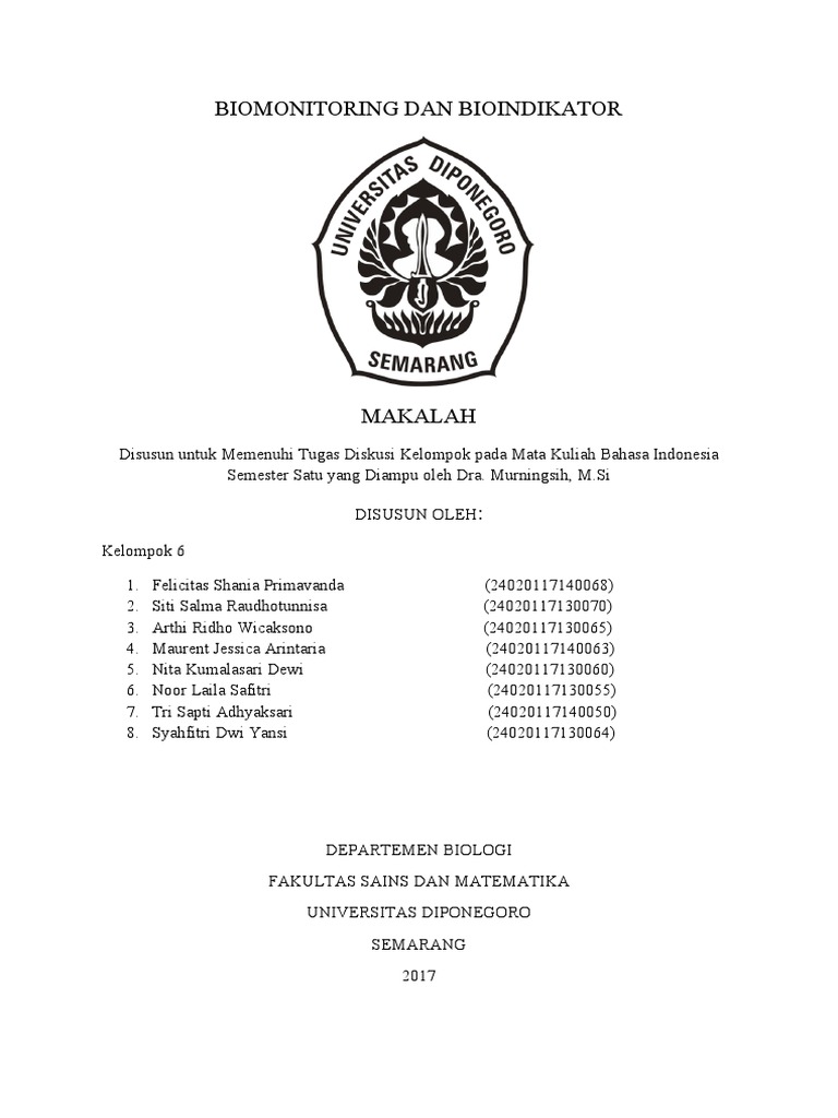 Biomonitoring Dan Bioindikator | PDF