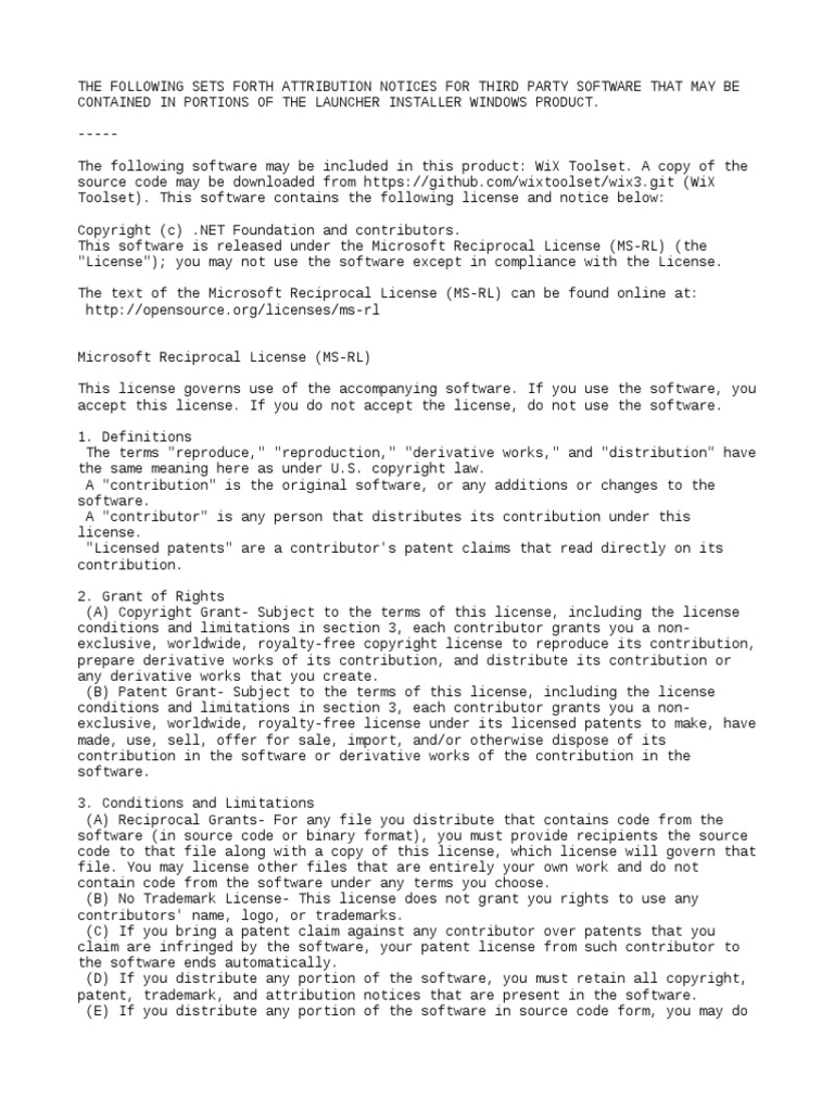 Third Party Licenses | PDF | License | Source Code