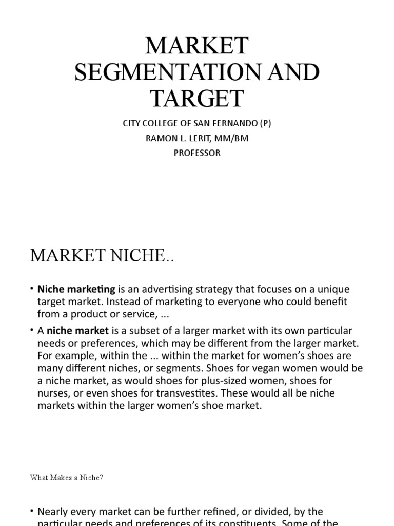Market Segmentation and Target | PDF | Market Segmentation | Marketing