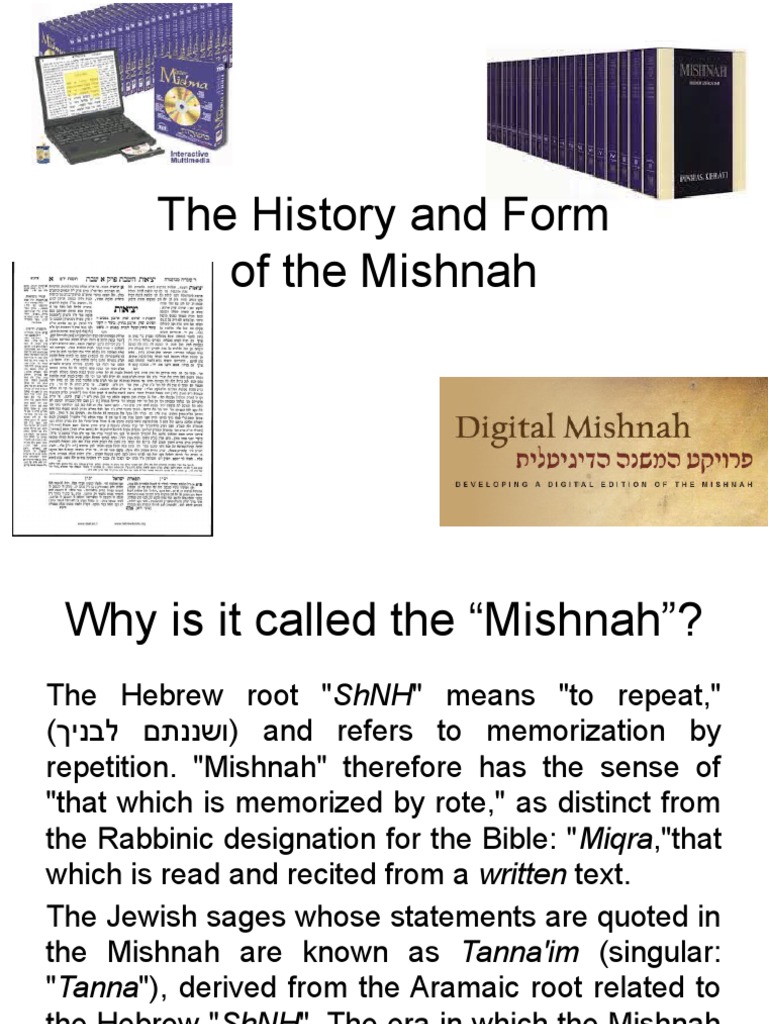 Overview of the Mishnah's History | PDF | Jewish Texts | Jews And Judaism