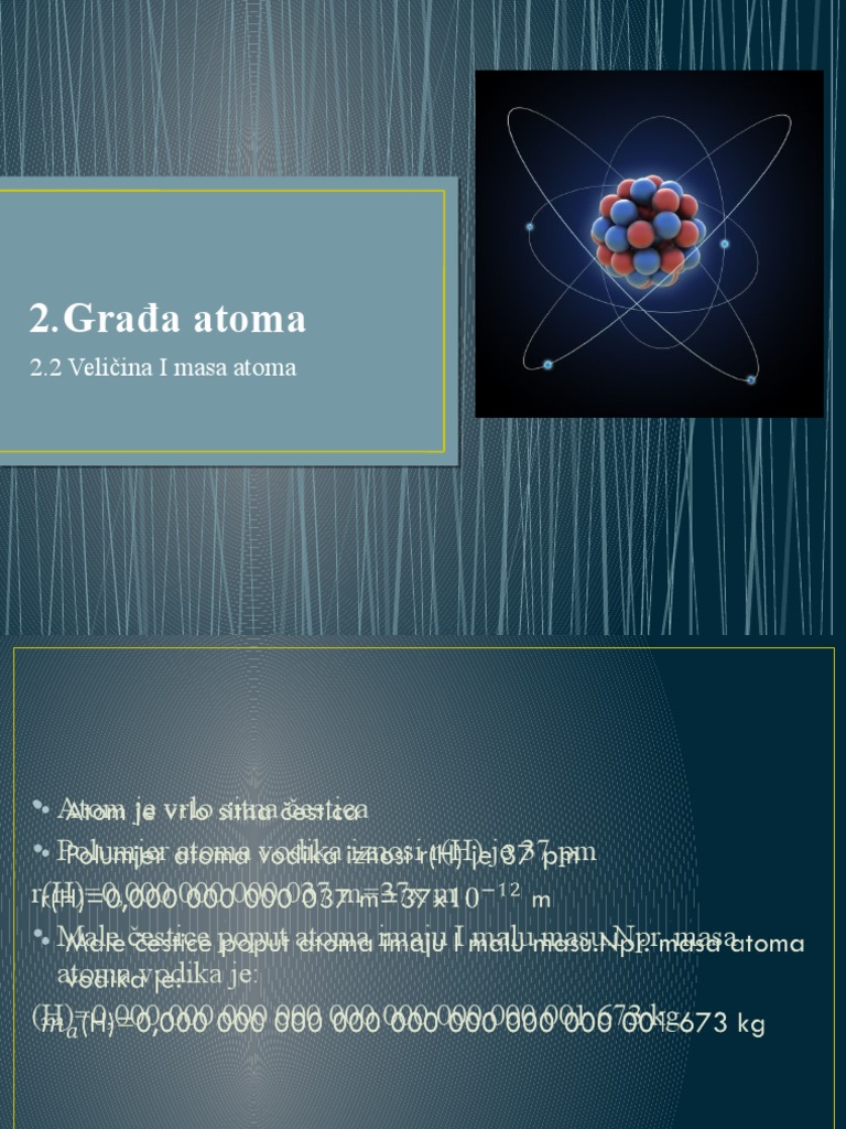 Veličina I Masa Atoma | PDF