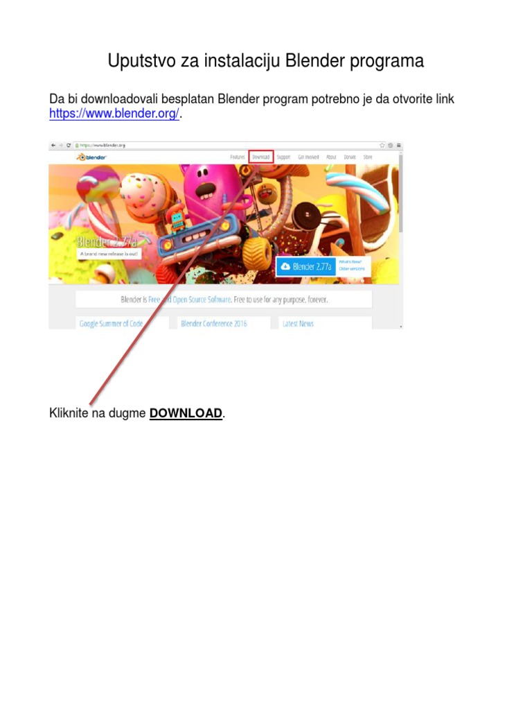 Uputstvo Za Instalaciju Blender Programa | PDF