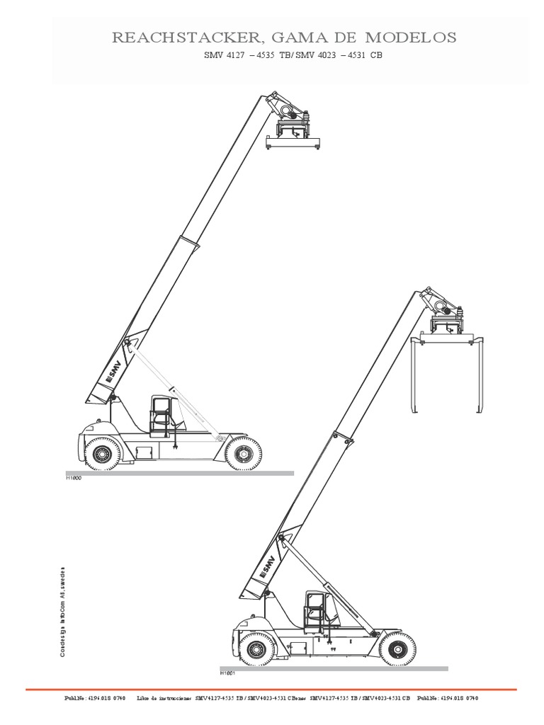 Gama de Modelos Reach Stacker | PDF | Transmisión (Mecánica) | Eje