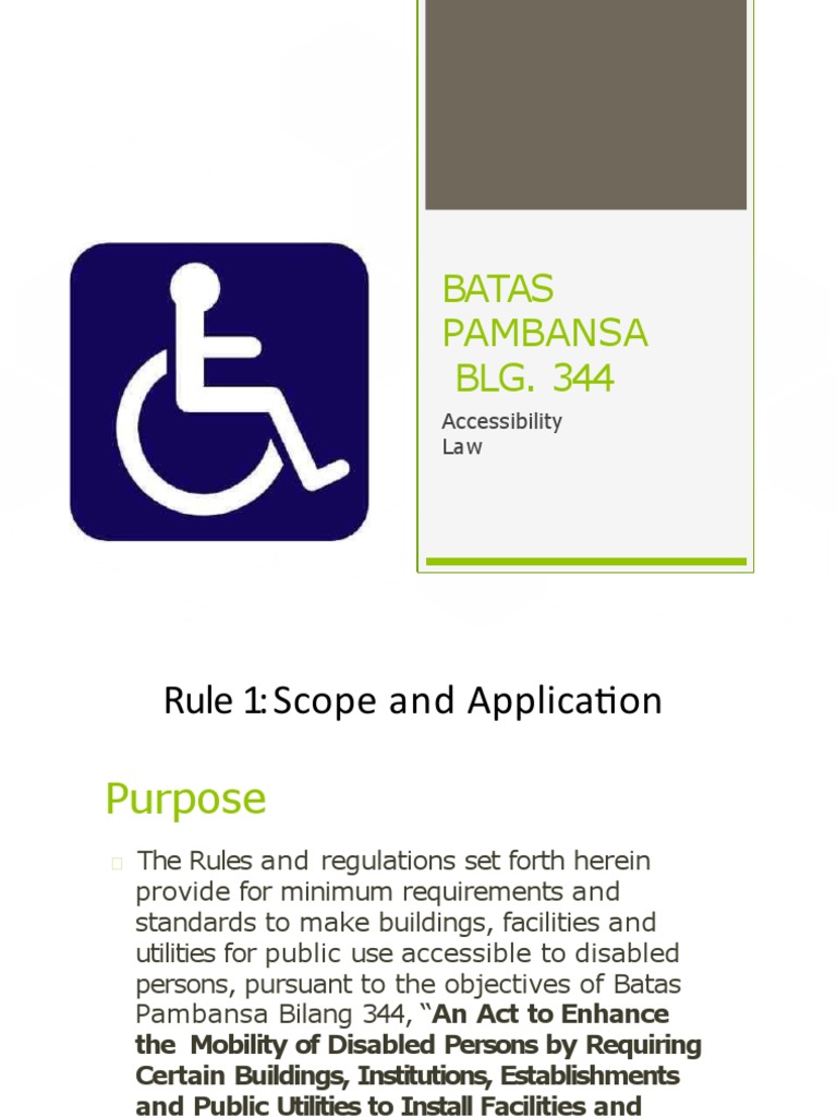 BP 344 Report | PDF | Accessibility | Wheelchair