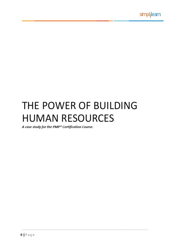 PMP - Case Study 4 | PDF | Project Management | Human Resources