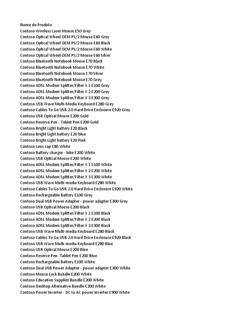 Contoso Electronics Products | PDF | Laptop | Printer (Computing)