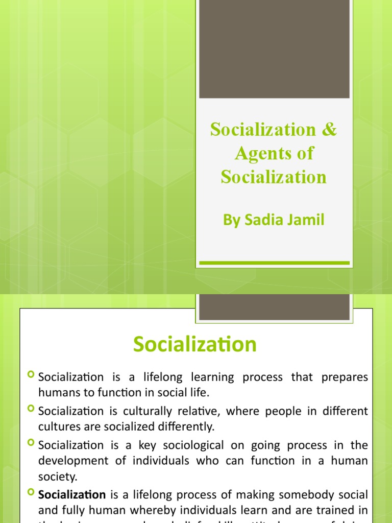 Chapter 4 Agents of Socialization | PDF | Socialization | Self