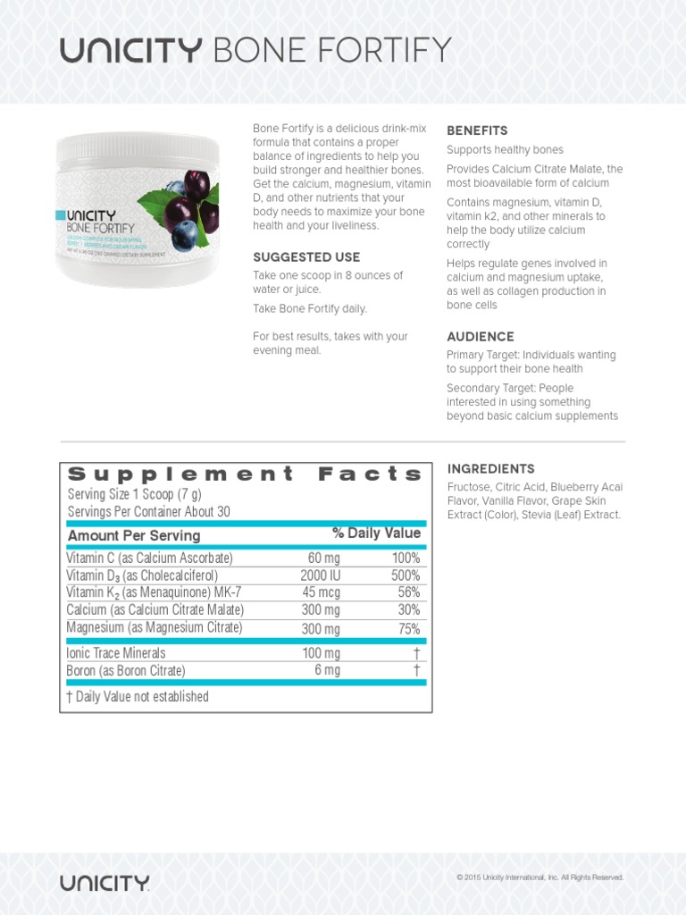 UK Bone Fortify | PDF | Vitamin | Vitamin C