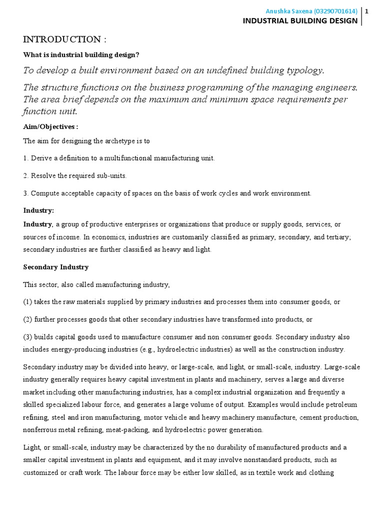 Architectural Thesis Industrial Building | PDF | Concrete | Symmetry