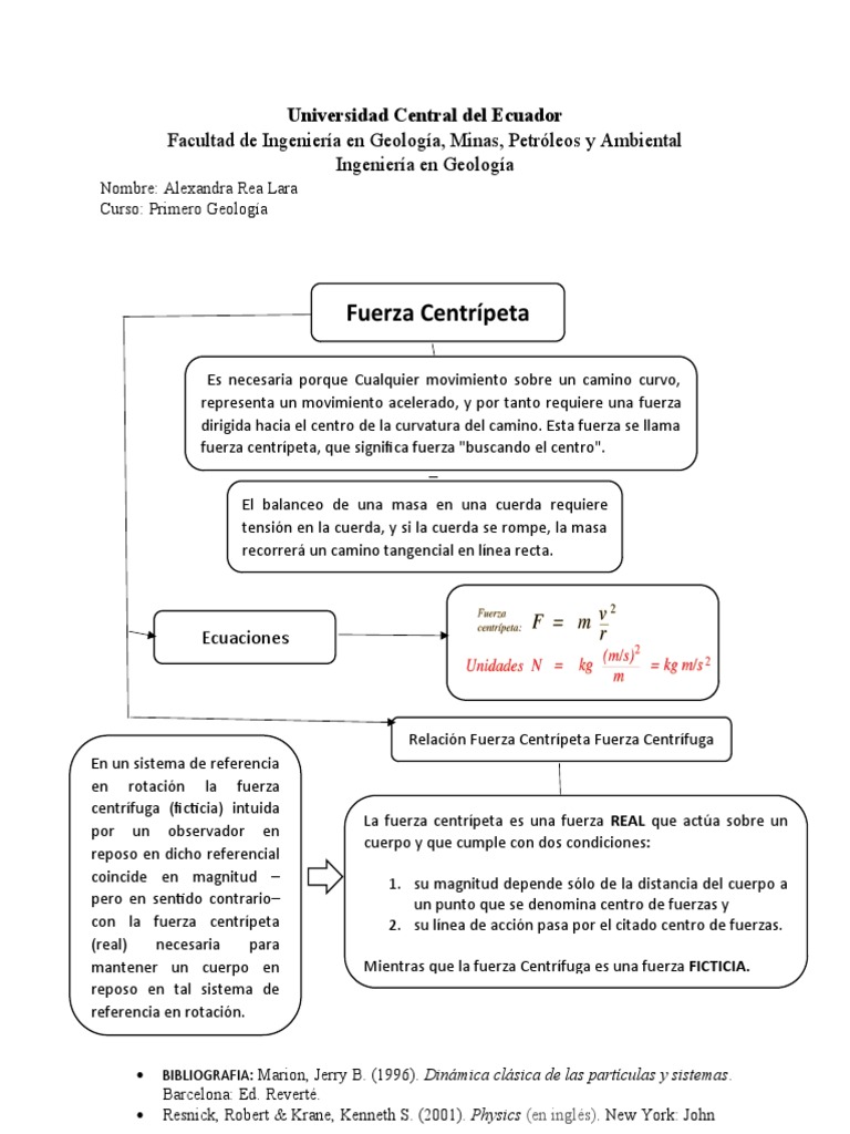 Fuerzas Centrípeta y Centrífuga Explicadas | PDF