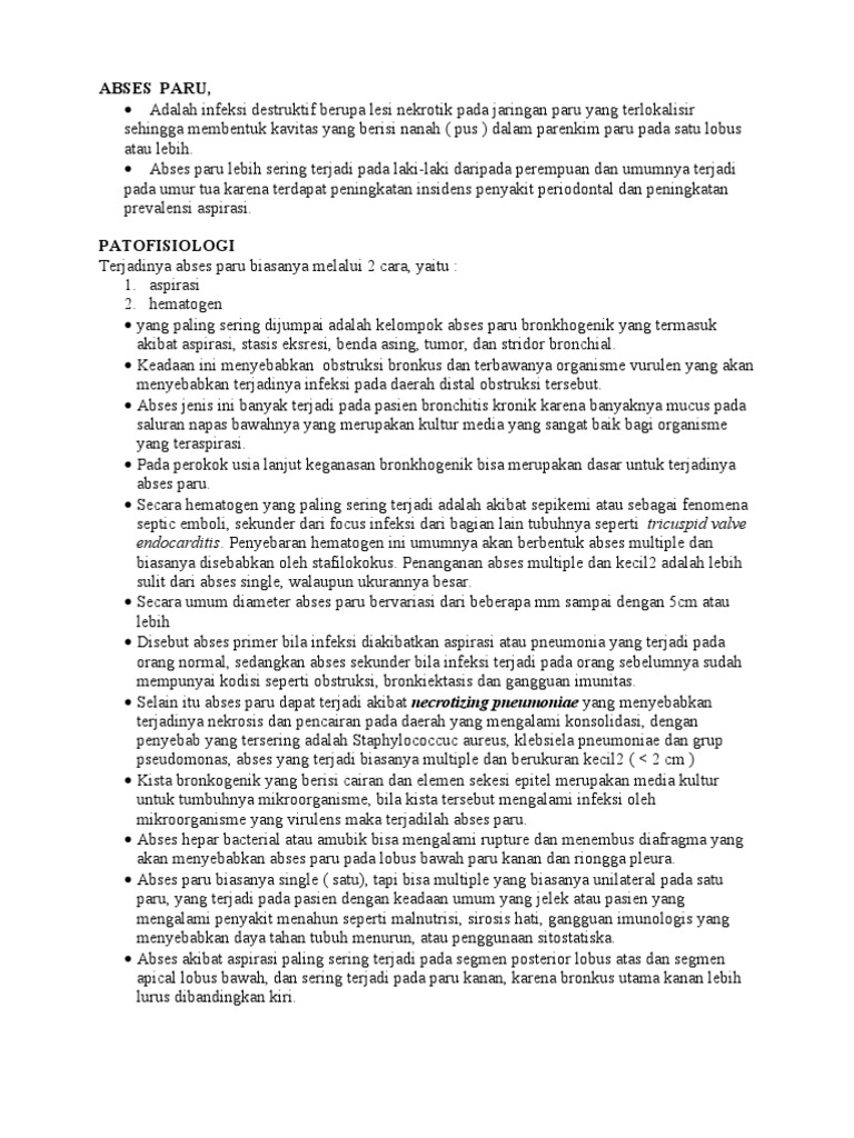 Abses Paru | PDF