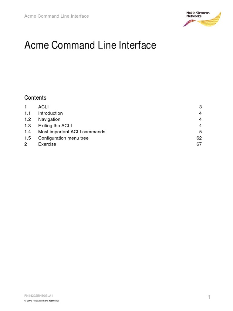 ACME Command Line Interface Training | PDF | Session Initiation Protocol | Computer Networking