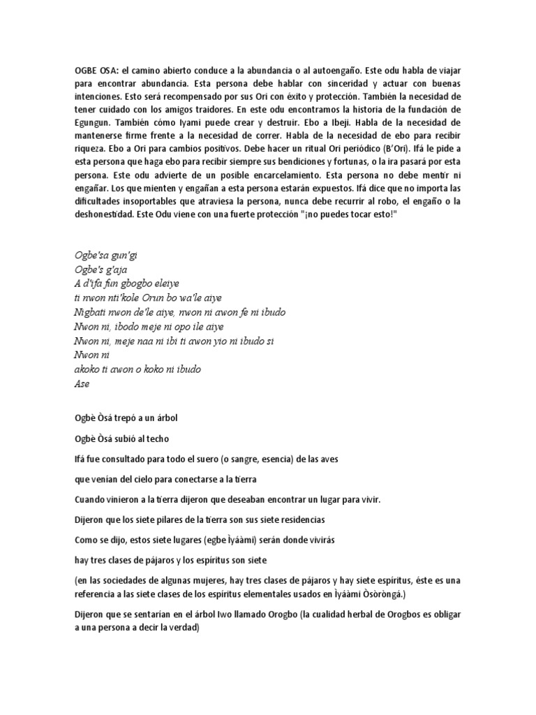 Ogbe Osa | PDF