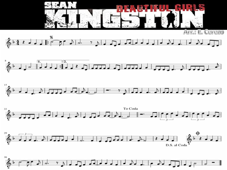 Partitura Beautiful Girl | PDF