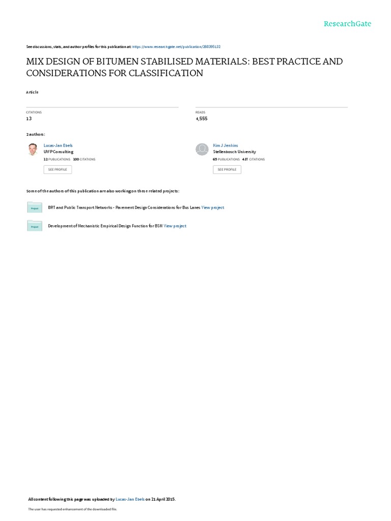 Best Practices in Bitumen Mix Design | PDF | Asphalt | Road Surface