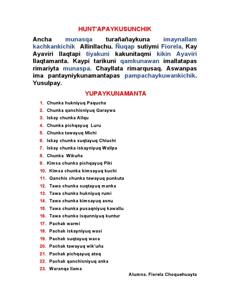 Quechua | PDF
