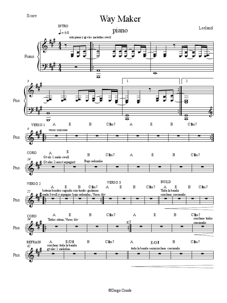 Way Maker Instrumentos | PDF